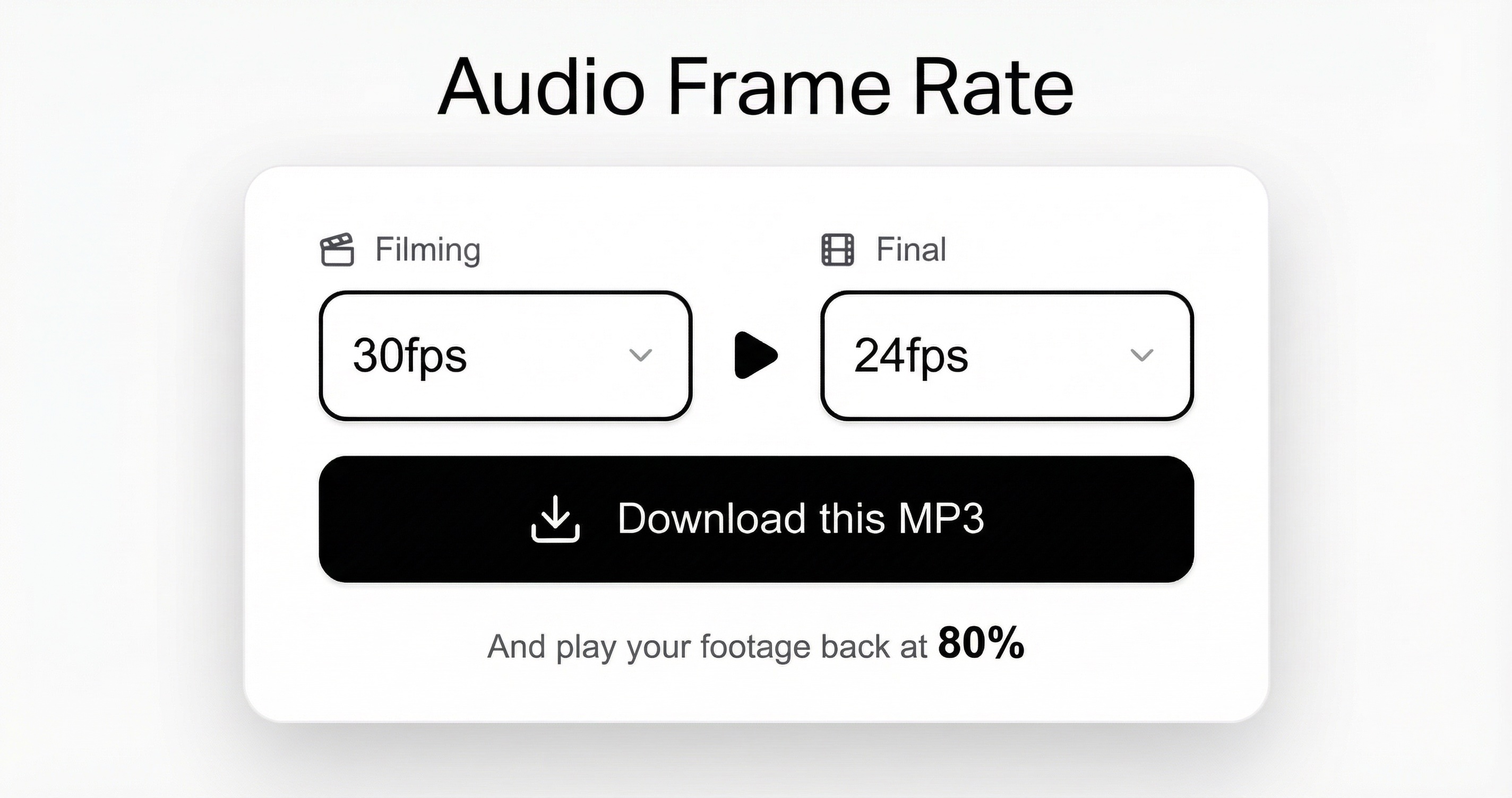 Audio Frame Rate - For Music Videos